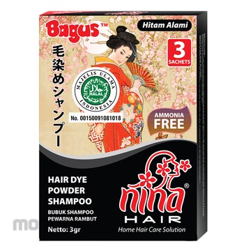 Beli Bagus Nina Hair Dye Powder Shampoo W-22402 3's 1pack(3pcs ...