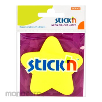 Beli STICK'N Sticky Notes Neon Diecut 21591 Star Yellow 1pc | monotaro.id