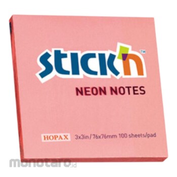 Beli STICK'N Sticky Notes Neon 21166 Pink 3x3inch 1pack(100Sheets ...