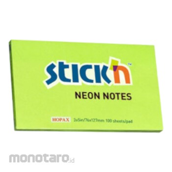 Beli STICK'N Sticky Notes Neon 21171 Lime 3x5inch 1pack(100Sheets ...